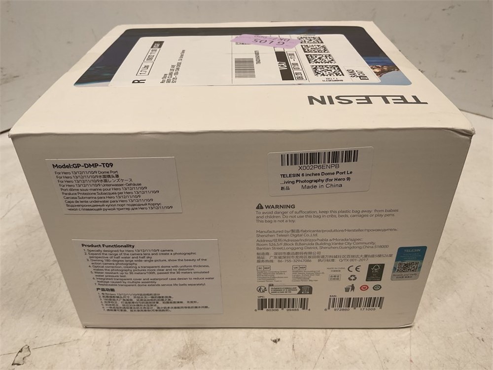 702 Auctions - TELESIN 6 inches Dome Port Lens for GoPro Hero 13 12 11 ...